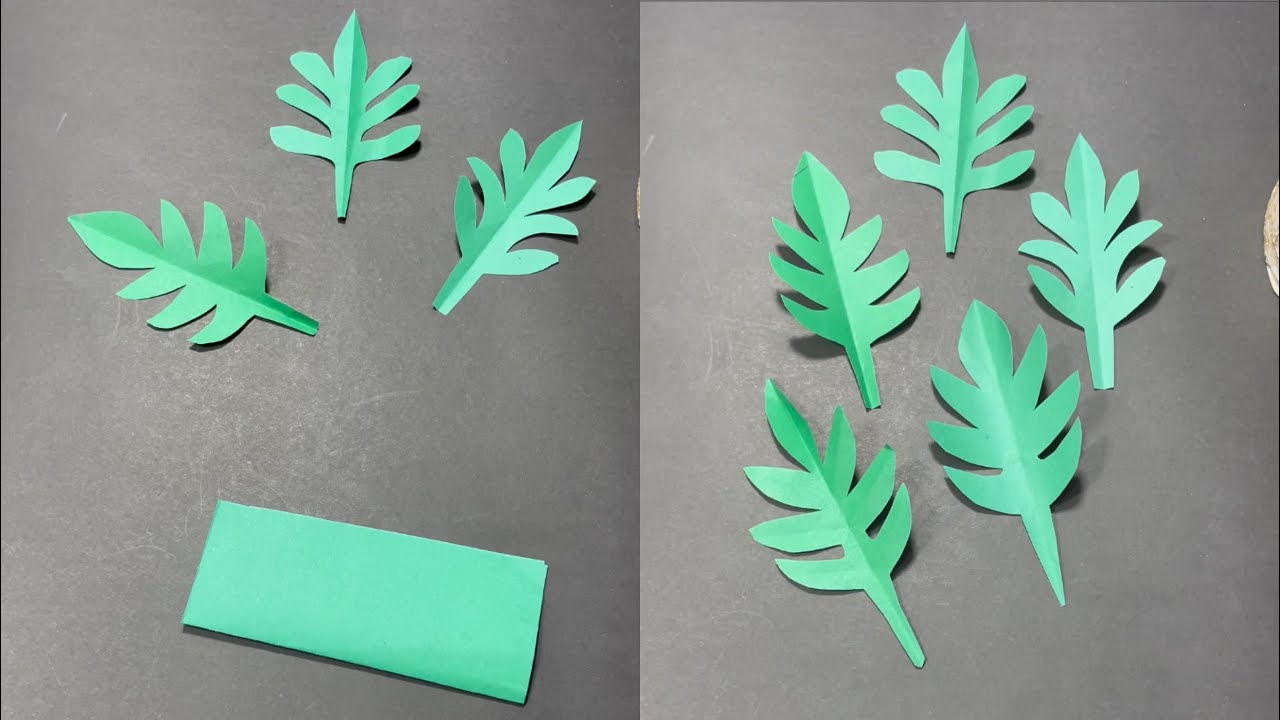 Beautiful handmade leaves 🍁|| How to make paper craft leaves at Home ...