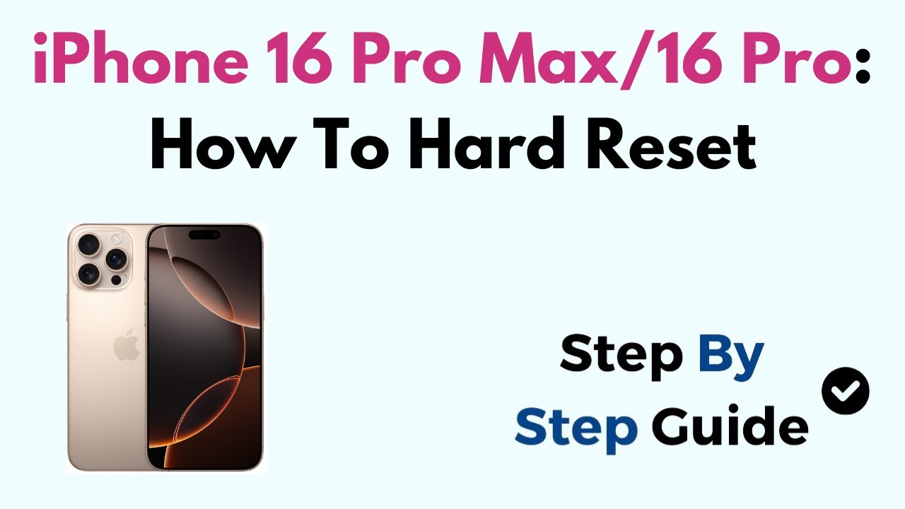 iPhone 16 Pro Max/16 Pro: How To Hard Reset - YouTube