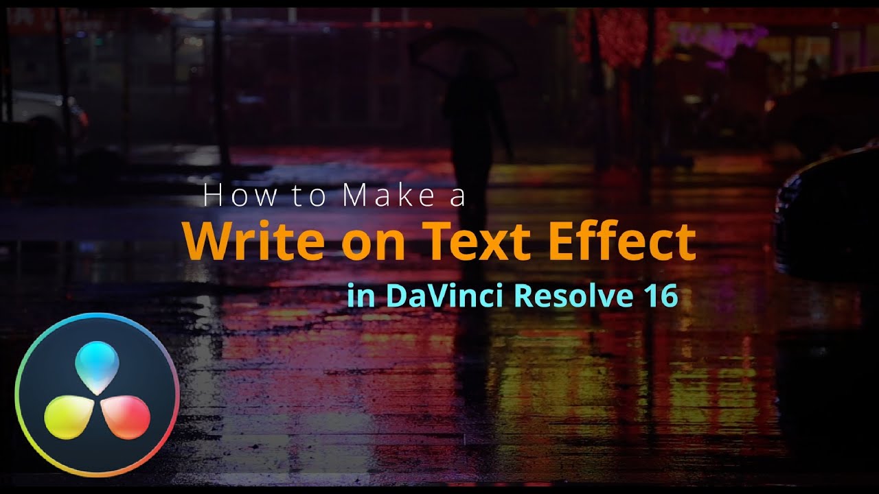 Write On Text Effect In DaVinci Resolve 16 YouTube Write On Text Effect In DaVinci Resolve 16 YouTube