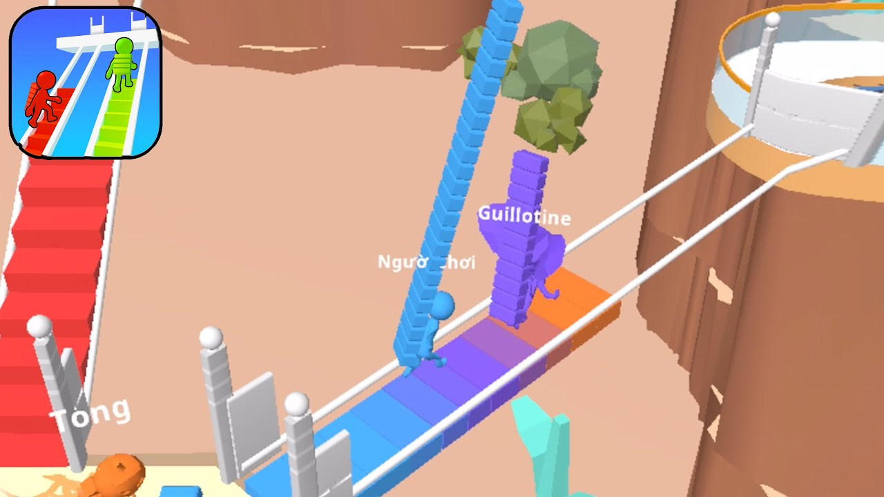 Bridge Race Live Gameplay Walkthrough All Level 11 - 18 Update Android ...