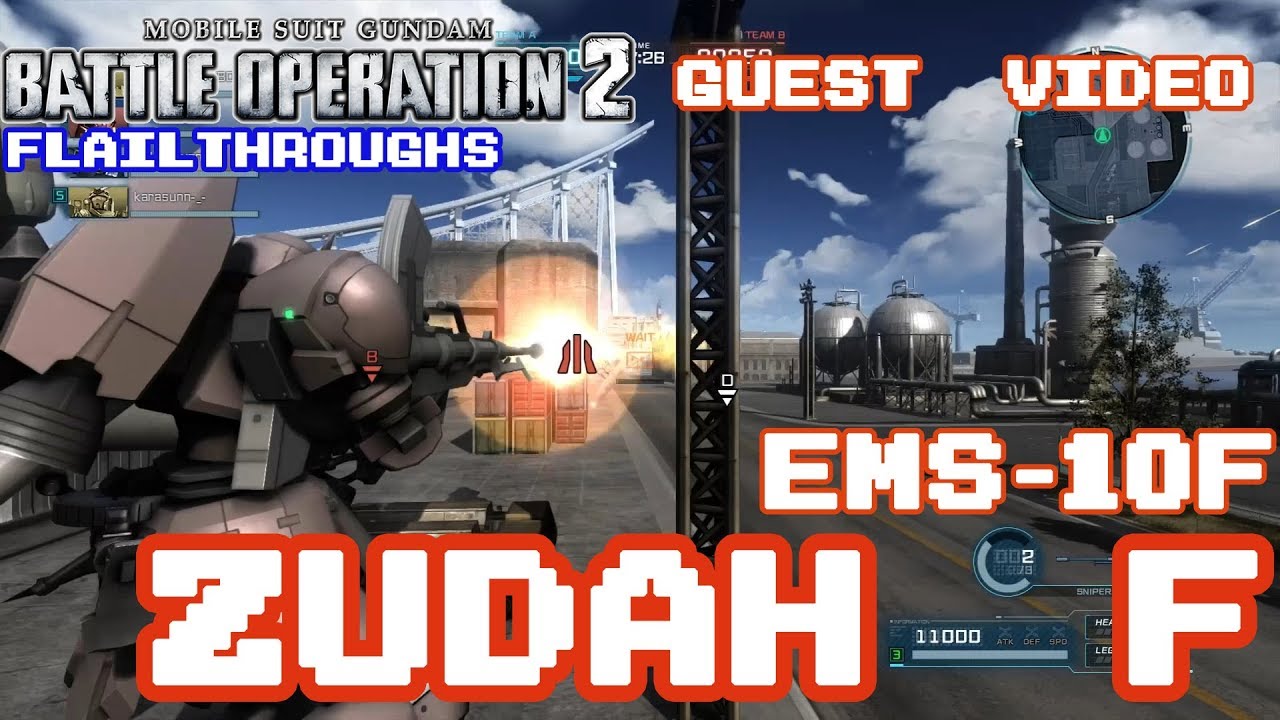 Gundam Battle Operation 2 Guest Video: EMS-10F Zudah F - YouTube
