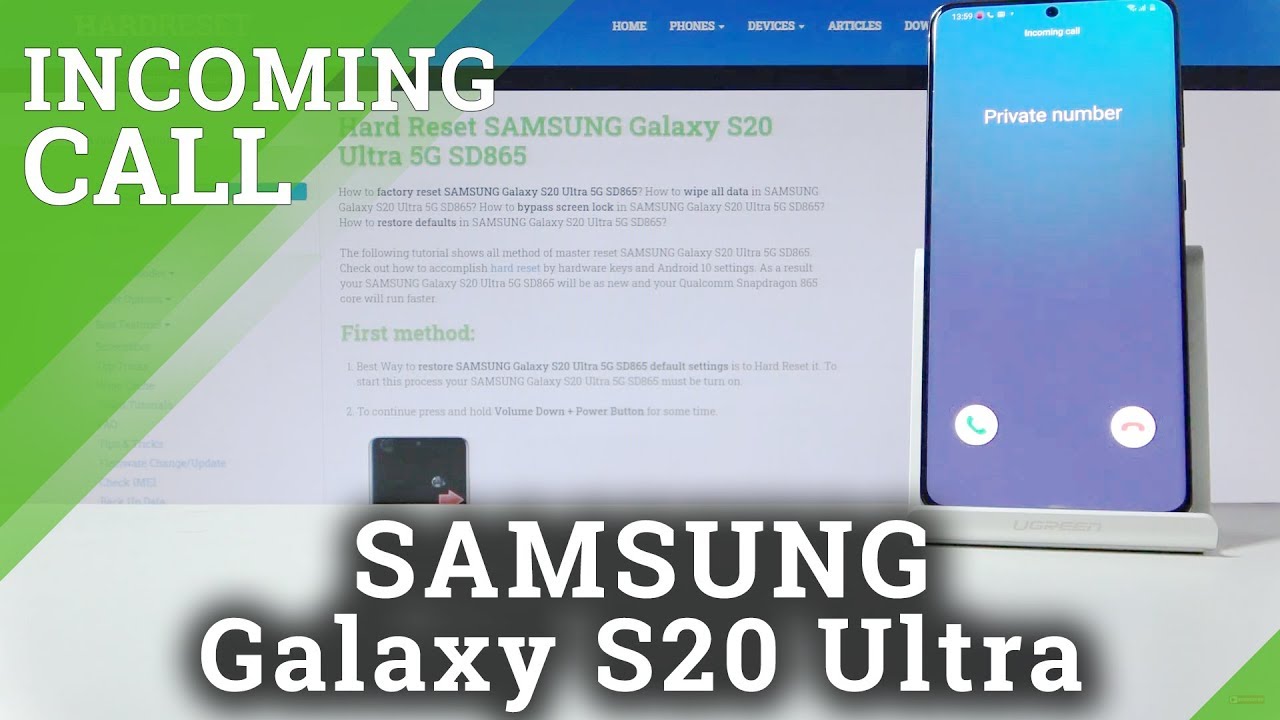 INCOMING CALL in SAMSUNG Galaxy S20 Ultra – Screen Looks of Incoming ...