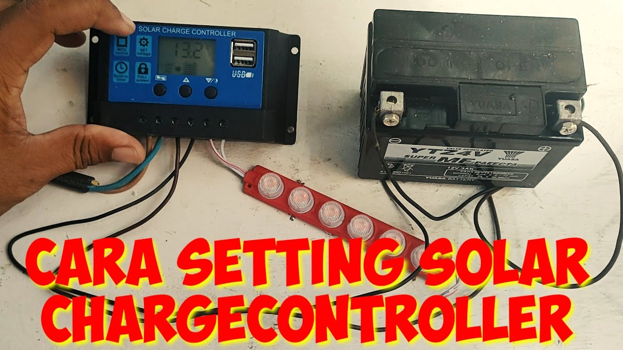 Cara Setting Solar Panel Charger Controller - YouTube