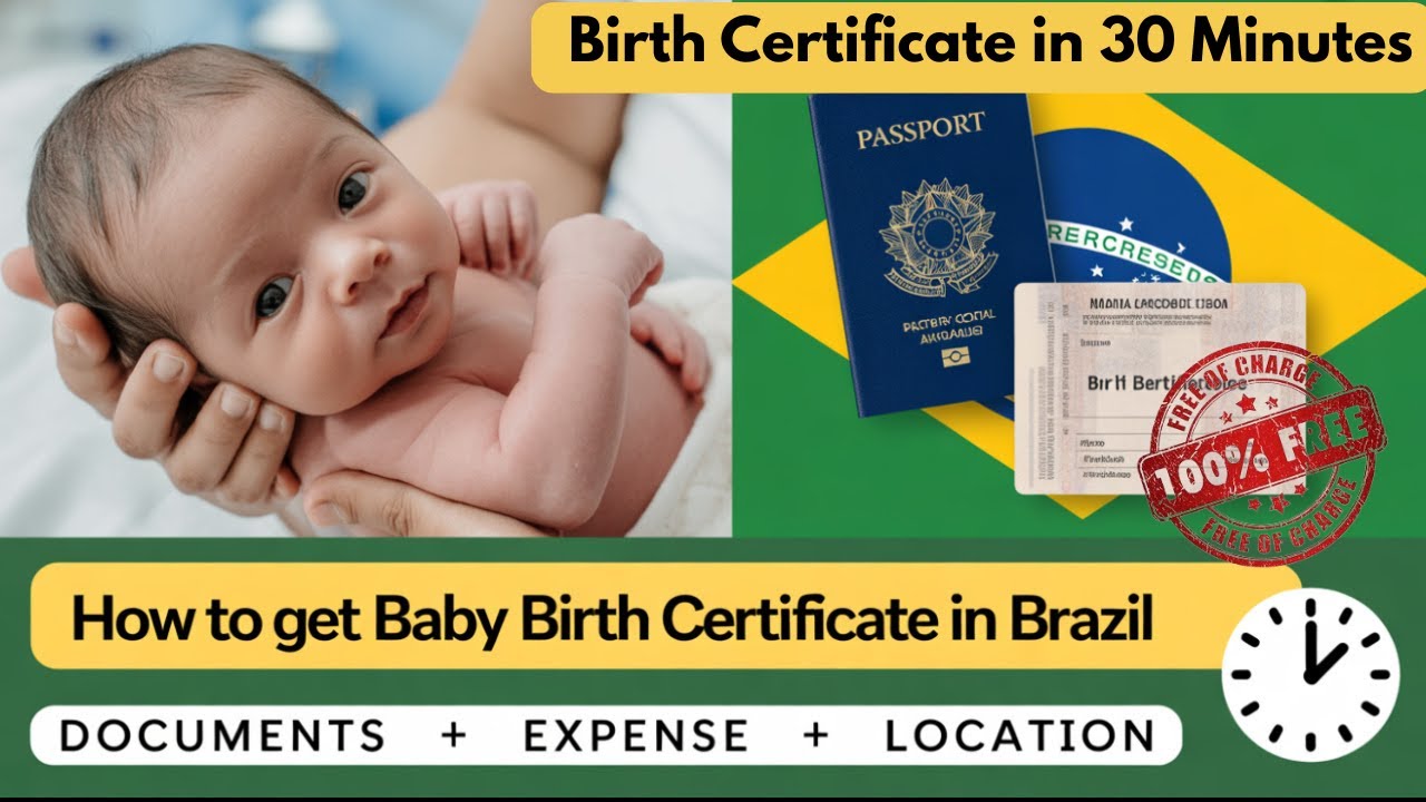 After Baby Birth in Brazil 🇧🇷 | How to Get Birth Certificate (Full ...