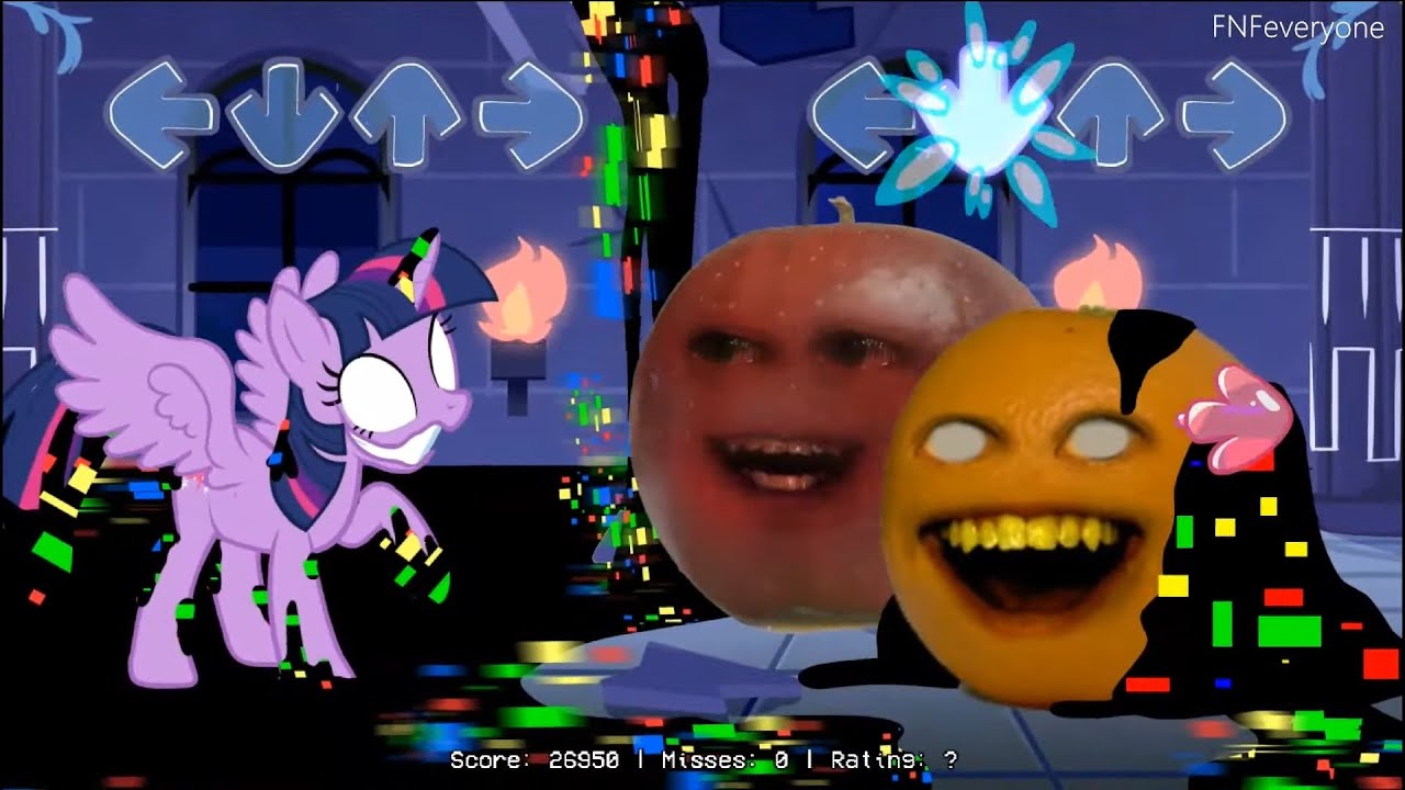 FNF Pibby Annoying Orange & Apple Vs Twilight Sparkle Sings Dusk Till ...