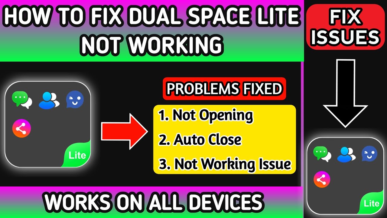 How to Fix Dual Space Lite Not Working - YouTube