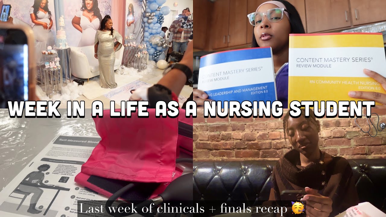 recap of my last week of nursing school clinicals + finals preparation ...