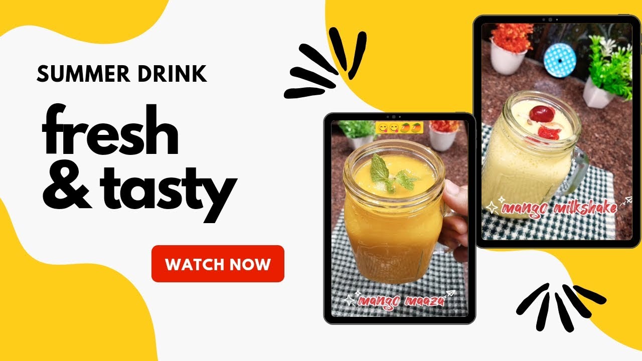 fresh and tasty mango smoothie and mango Mazza recipe #summer drink # ...