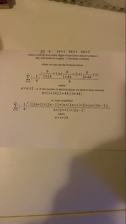 Approximating pi/Horner’s Rule/Leibniz+Newton sum = pi - YouTube
