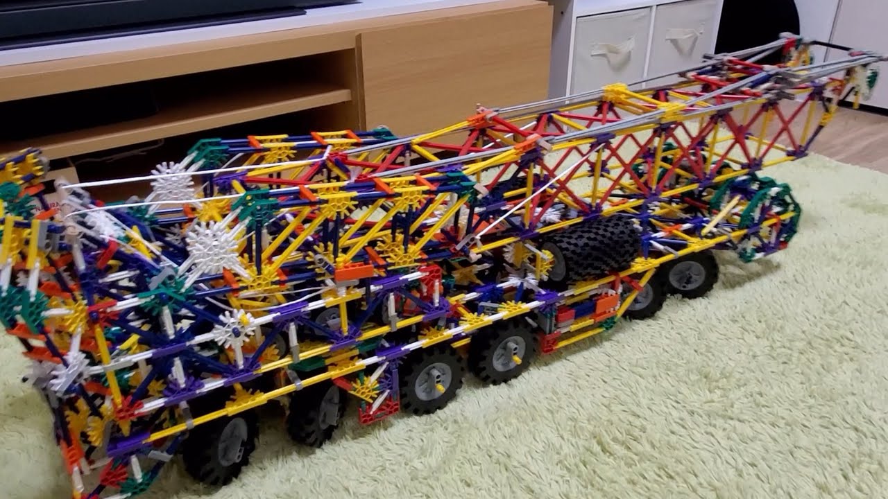 001 K'Nex 6 Axle All Terrain Crane prototype - YouTube