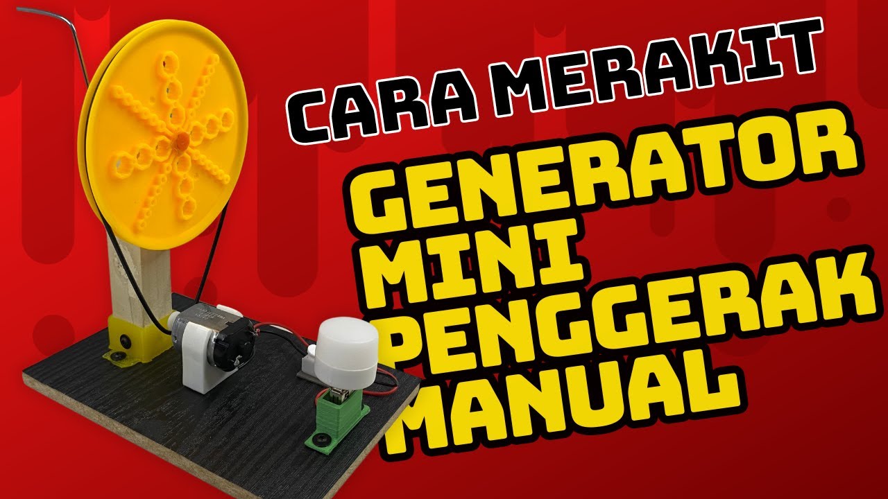 PRAKARYA kreatif cara membuat generator mini penggerak manual. - YouTube
