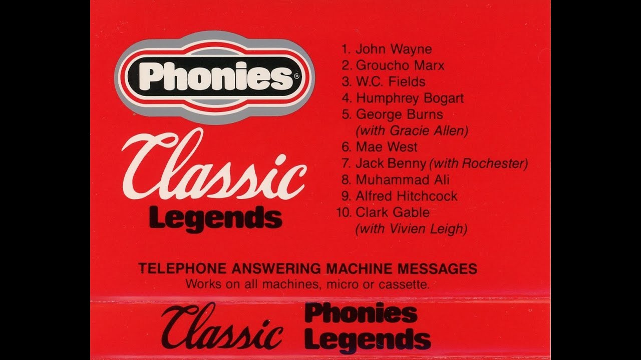 Phonies Classic Legends answering machine cassette - YouTube