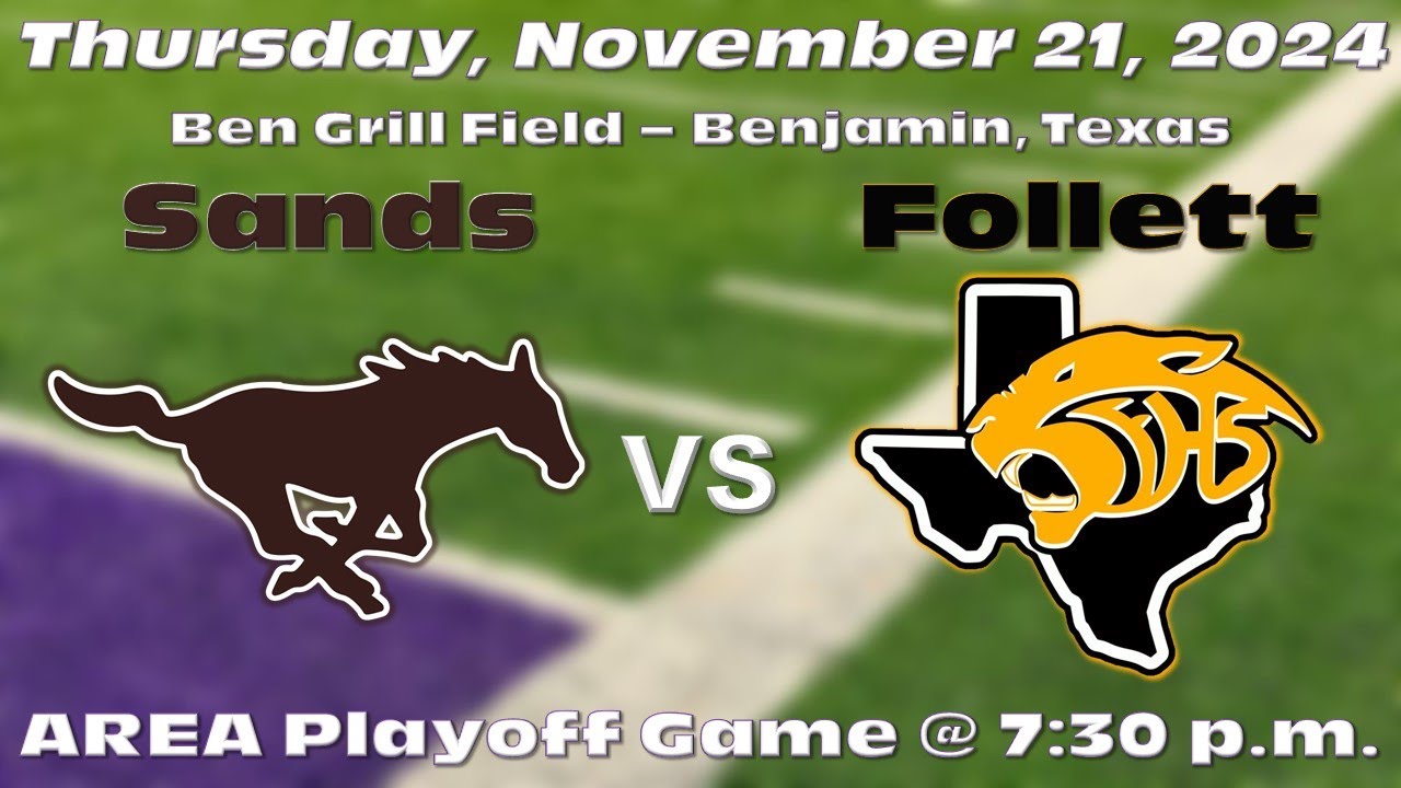 Sands Mustangs vs Follett Panthers AREA Playoff Game - YouTube