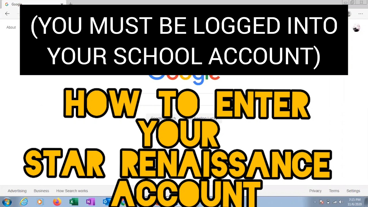 HOW TO LOG INTO YOUR STAR RENAISSANCE ACCOUNT - YouTube