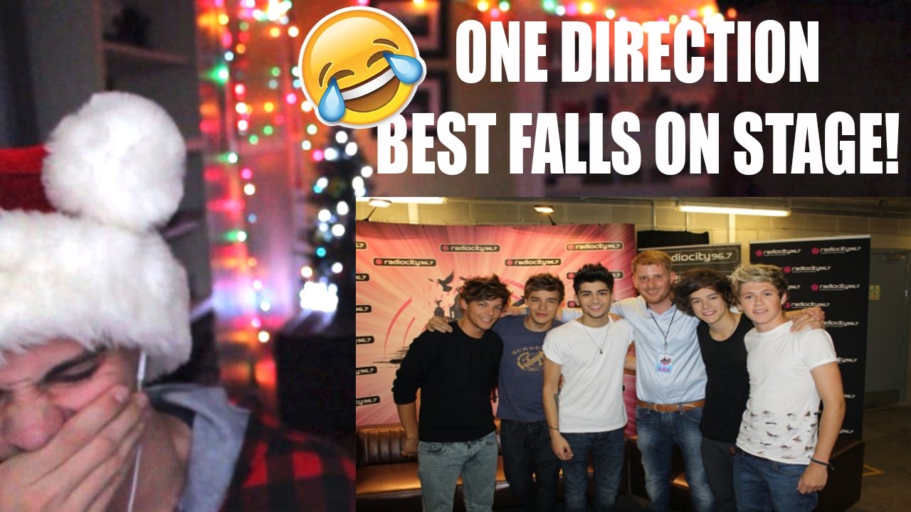 One Direction FALLS ON STAGE REACTION - YouTube