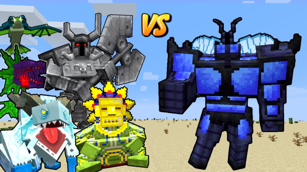 Warped Mosco Vs Mowzie's Mobs Monsters in Minecraft - YouTube