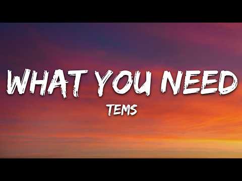 Tems - What You Need (Lyrics)