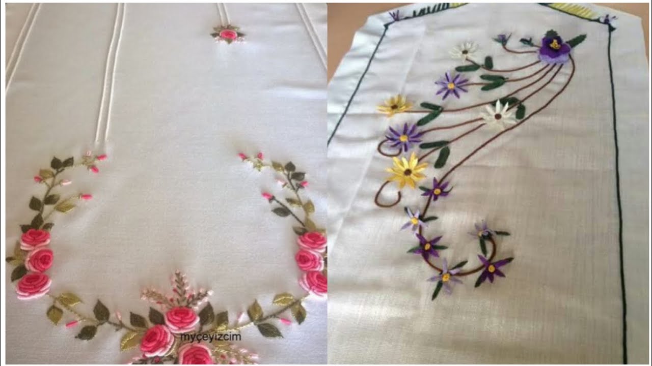 Unique and beautiful Hand made embroidery table runner designs - YouTube