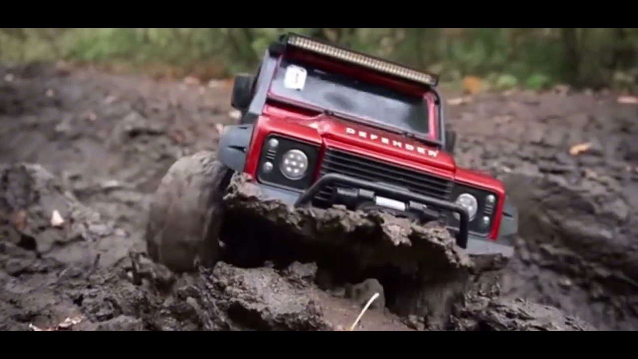 Rc Car MUD OFF Road- Traxxas TRX 4 Land Rover Defender - YouTube