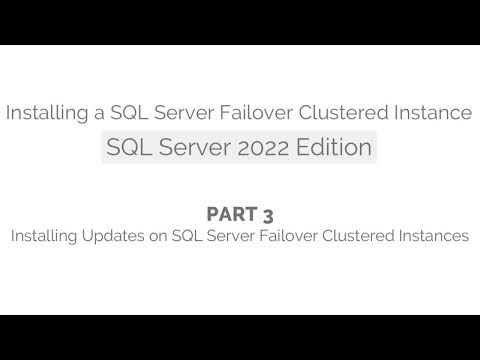 Installing a SQL Server Failover Clustered Instance (SQL Server 2022 Edition) - Part 3 - YouTube