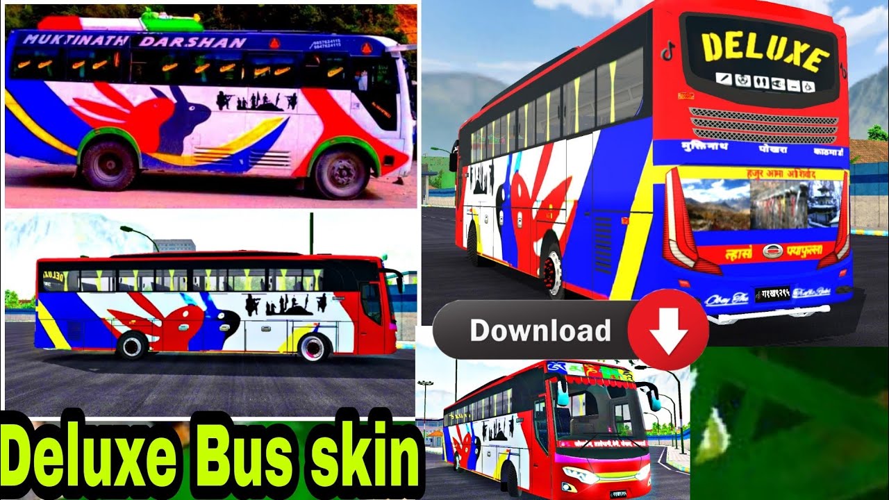 Deluxe bus skin (Muktinath-Pokhara-Kathmandu) new nepali bus skin ...