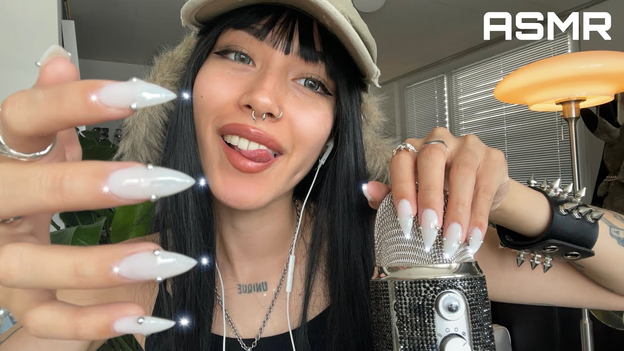 ASMR ☆ Best Nail Triggers (mic scratching, teeth tapping, rambles,..) - YouTube