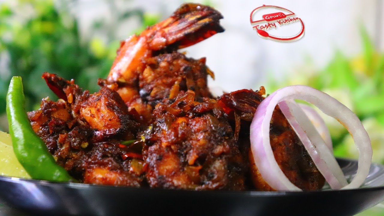 നാടൻ കൊഞ്ച് റോസ്റ്റ് || Kerala Style Prawns Roast || Shrimp Dry Roast ...
