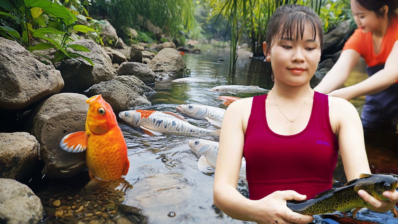 Fishing : Amazing fishing, Catch A Lot Of Fish in the forest | Solo Fishing - Fishing Techniques ...