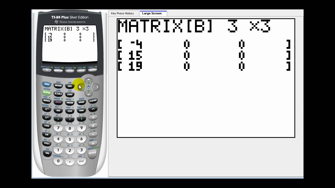 Determining Inverse Matrices On The TI83 84 YouTube