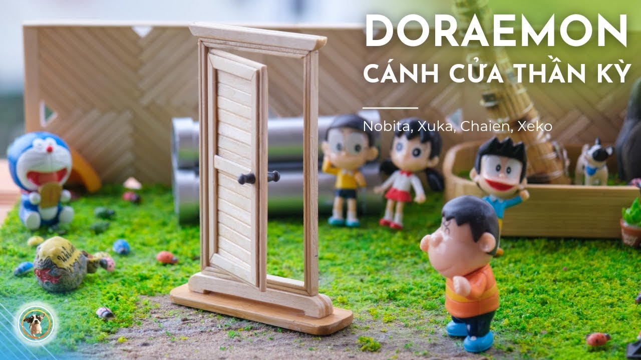 How to make Doraemon magic door from popsicle stick | DIY miniature ...