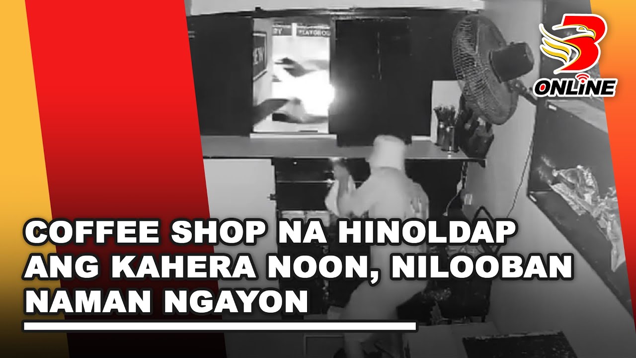 Coffee shop na hinoldap ang kahera noon, nilooban naman ngayon - YouTube