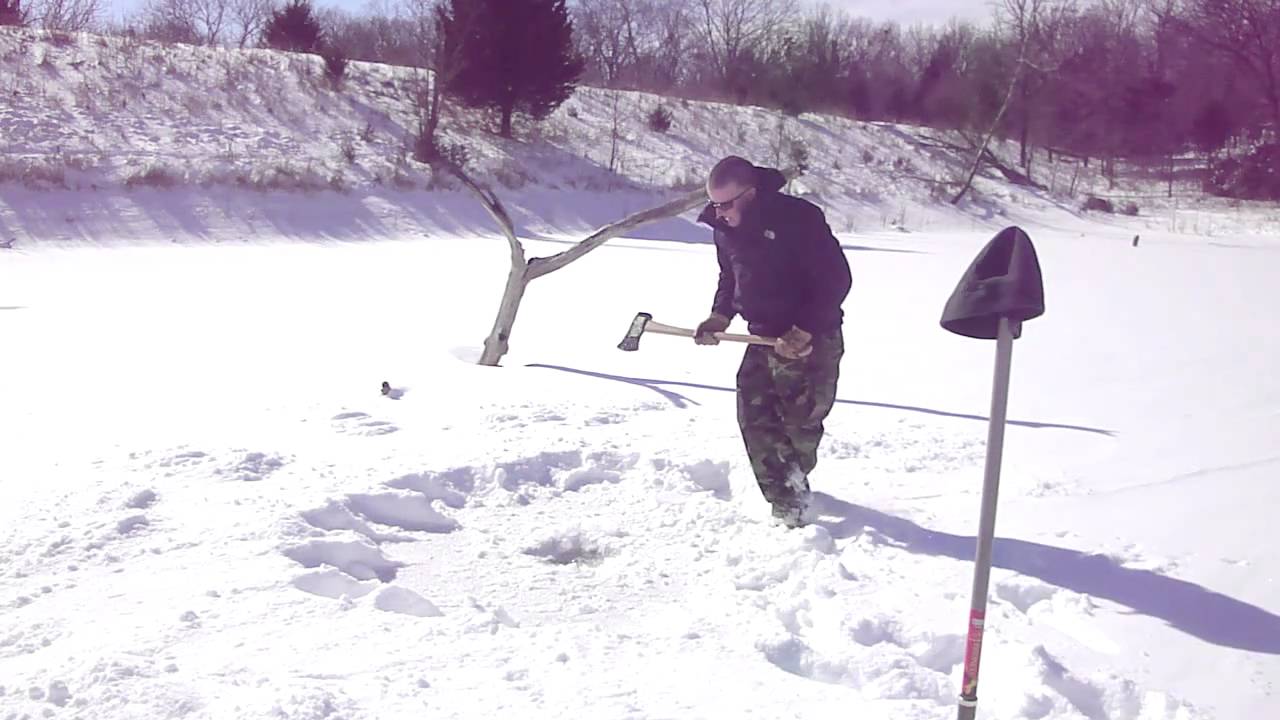 chopping ice.MP4 - YouTube
