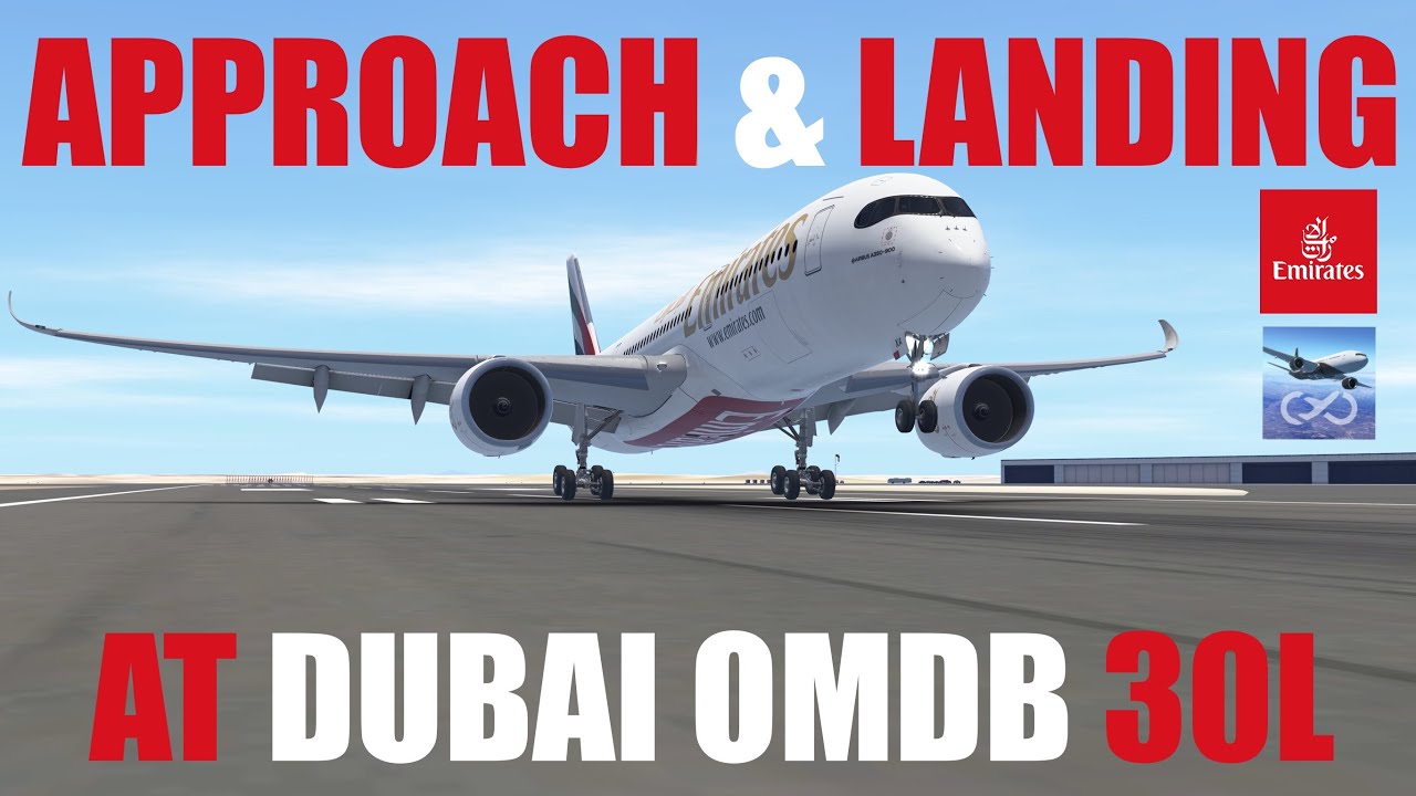 Airbus A350-900 Cockpit Instruments Landing at Dubai OMDB RWY30L ...