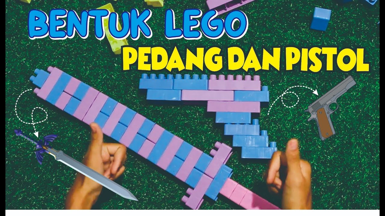 WIDIH KEREN... MEMBENTUK KREASI BENTUK LEGO PEDANG DAN PISTOL - YouTube