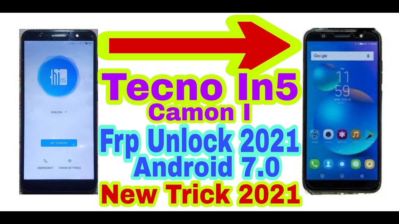 Tecno In5(Camon I)Android 7.1 Frp Bypass Without Pc||New Trick 2021 ...