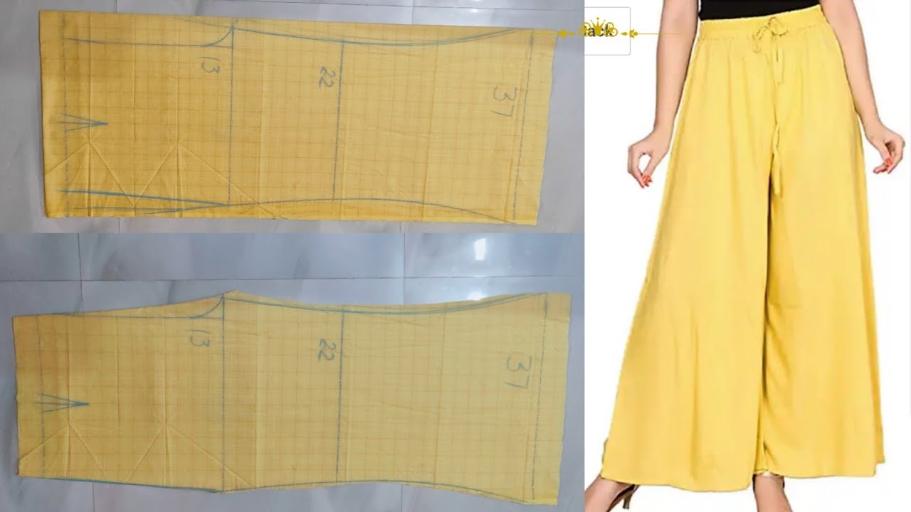 floral plazo cutting and stitching/ circular plazo cutting and ...