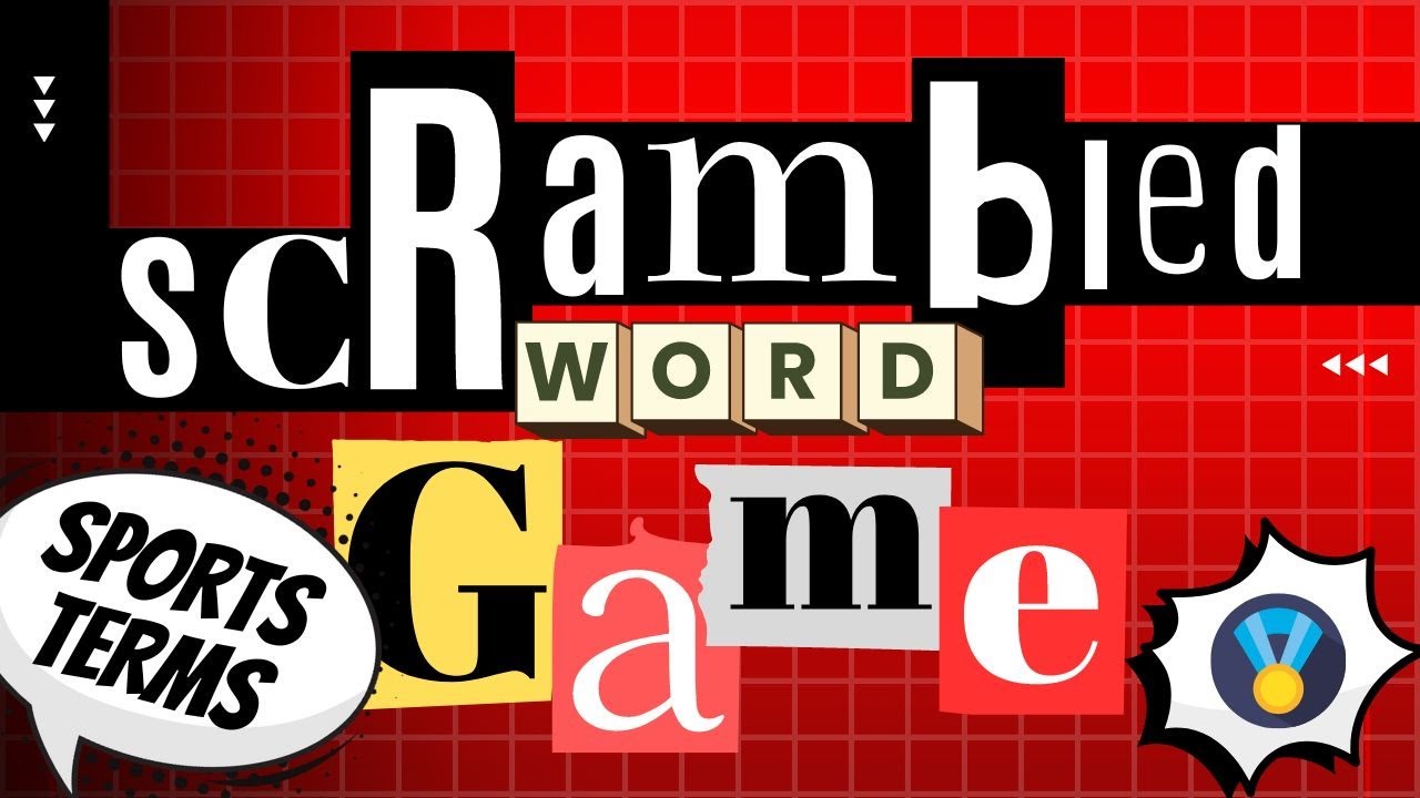 Scrambled Word Games - Guess the Word Game - Sport Terms Vocabulary ...
