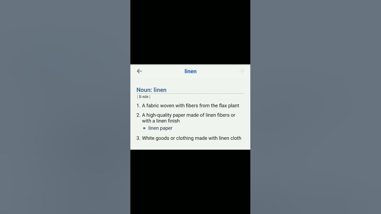 Linen Word Meaning wordmeaning YouTube linen-word-meaning-wordmeaning-youtube