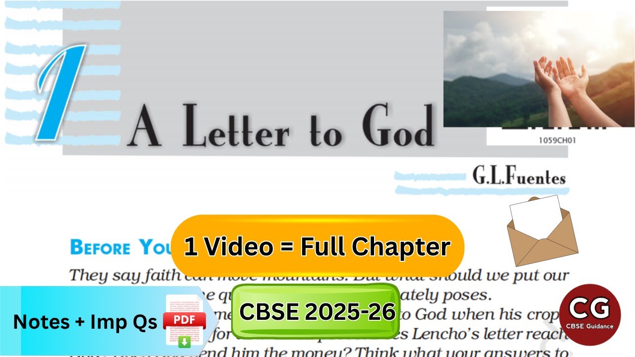 A Letter to God Class 10 English: Detailed Explanation in Hindi - YouTube