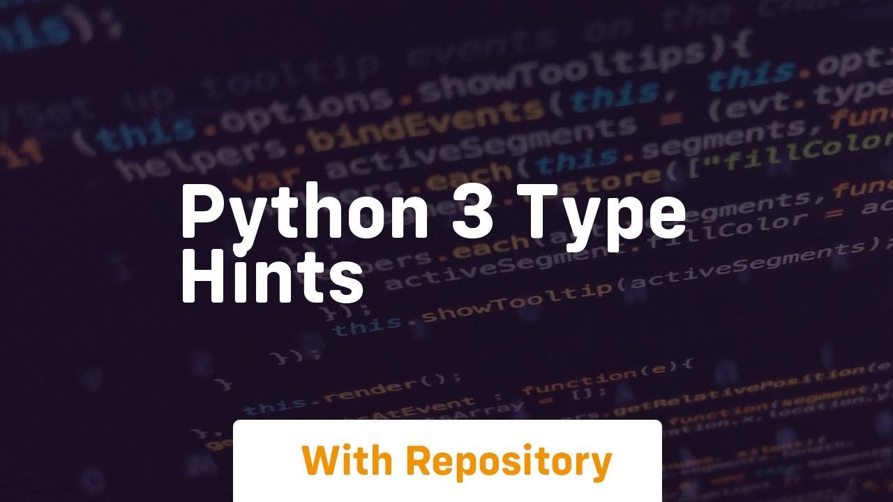 python 3 type hints - YouTube