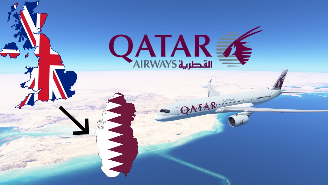 Qatar Airways London to Doha A350 900 - YouTube
