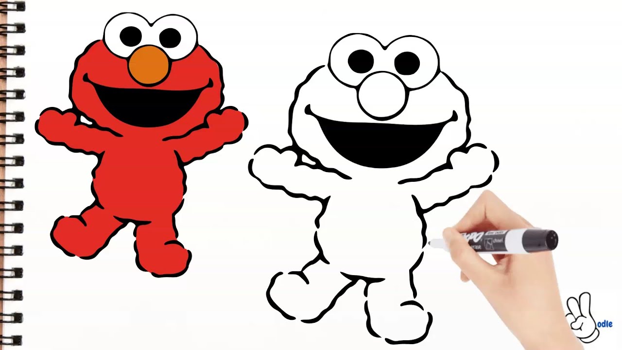 Doodle with Me - Sesame Street's Elmo in Simple, Easy steps! - YouTube