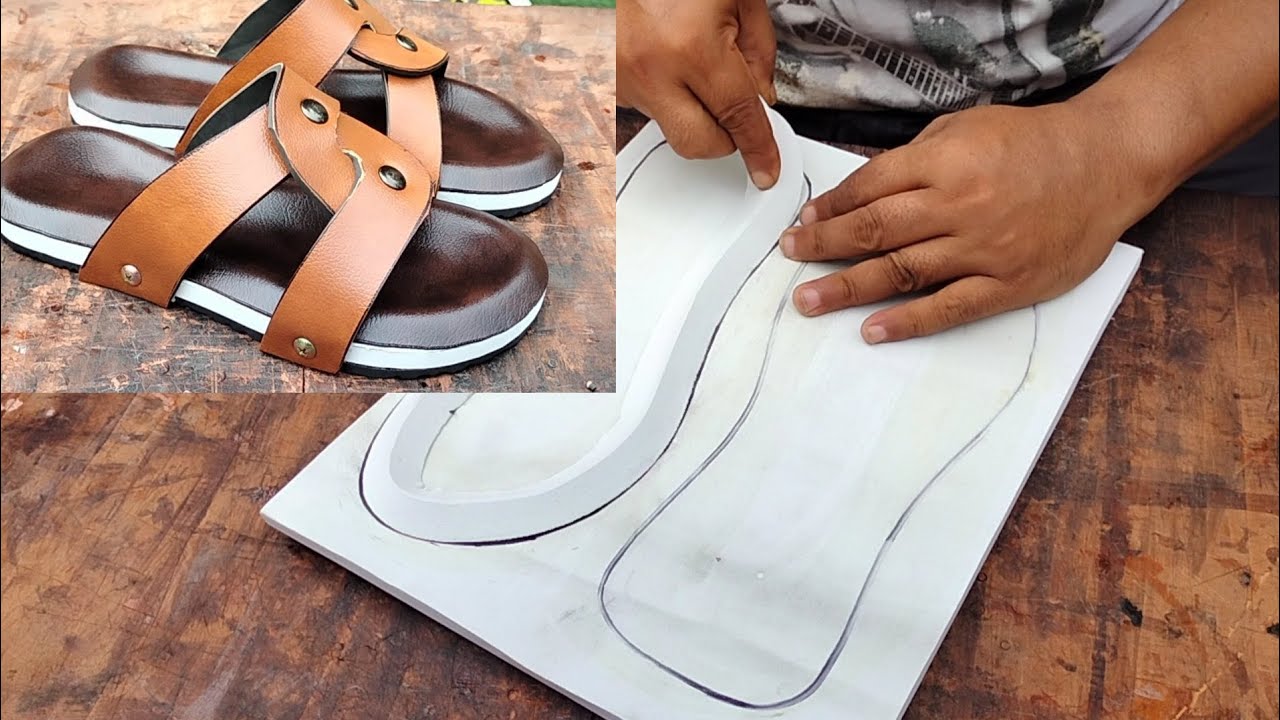 Membuat sandal selop manual yang simpel dan cepat - YouTube