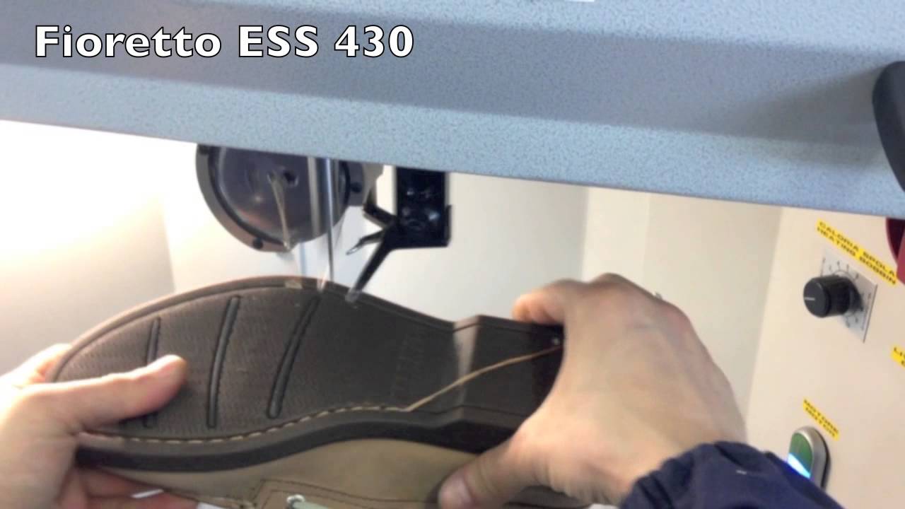 Fioretto Blake Bottom Sole Lockstitch Machine ESS 430 - YouTube