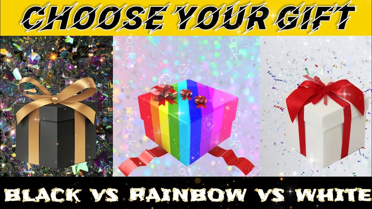 Choose your gift | Black vs Rainbow vs White |Elige tu regalo ...