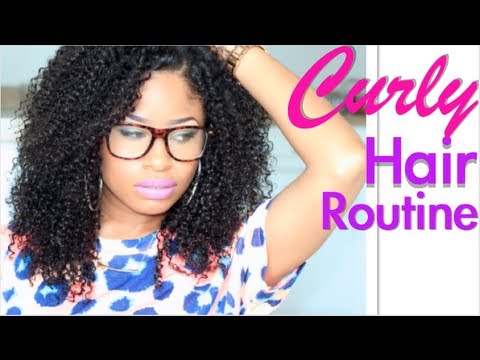 ~ My Curly Hair Routine ~ - YouTube