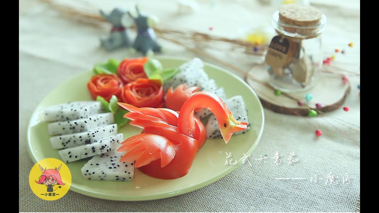 Tomato Decoration Ideas For Beginners - How to make Tomato Swan Flower ...