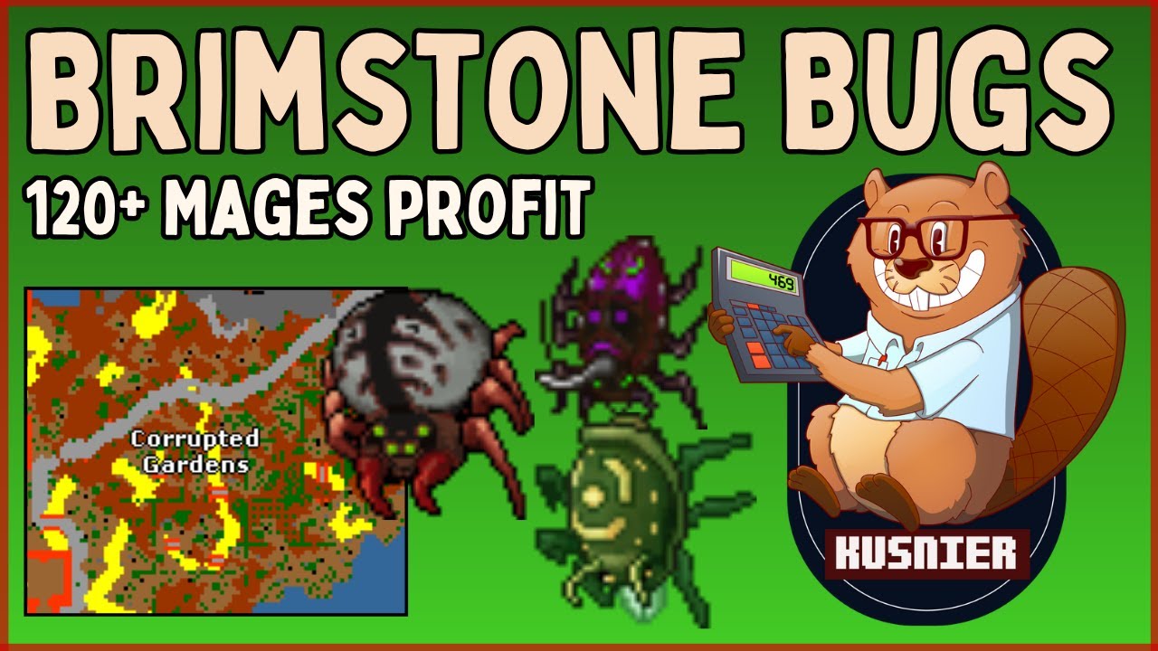 Brimstone Bugs | PROFIT | 120+ Mage (Druid/Sorcerer) | Tibia - YouTube