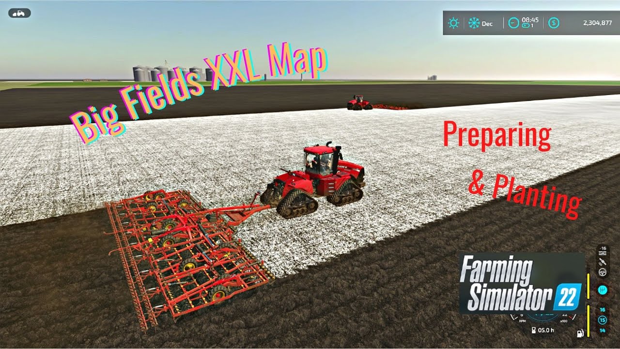 FS22 Big Fields XXL "Gameplay" Preparing A Field And Planting Corn ...
