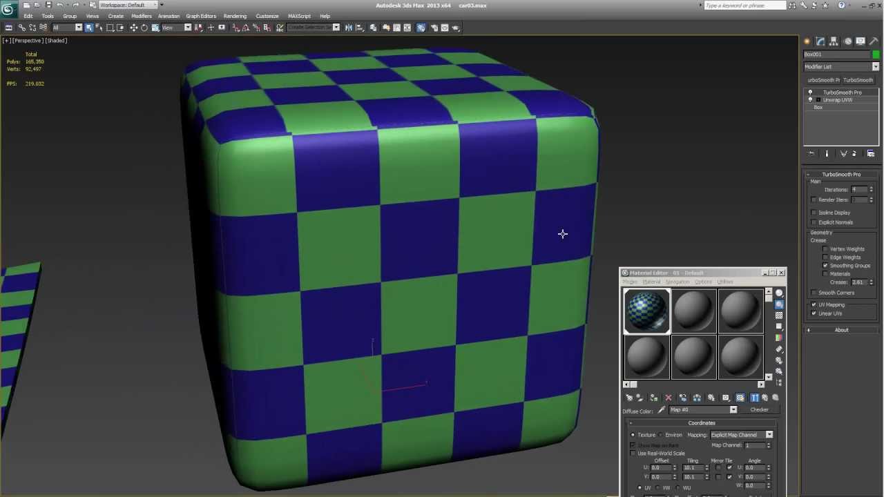TurboSmooth Pro - Creases and UV Mapping - YouTube